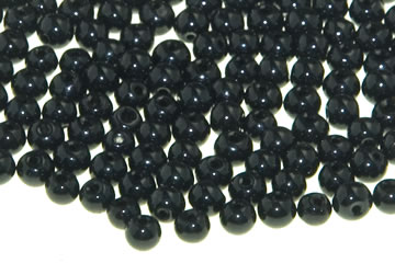 Black 4mm Round (100 Pack) - Beads And More