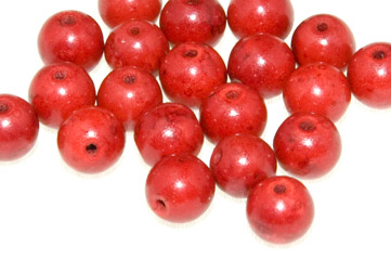 Red 8mm Howlite Round Bead (25 Pack) - Beads And More