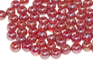 Red 6mm Lustre Round Bead (50 Pack) - Beads And More