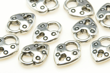 Silver Padlock Charm (10 Pack) - Beads And More