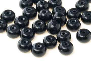 Black 8mm Rondelle Bead (50 Pack) - Beads And More