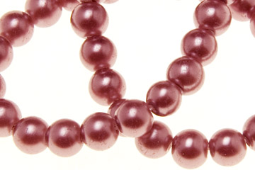 Dusky Pink 8mm Glass Pearl (String) - Beads And More