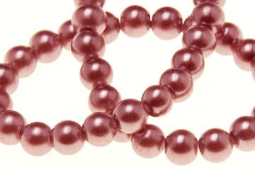 Dusky Pink 8mm Glass Pearl (String) - Beads And More