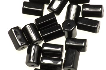 Black Square Tube Bead (6 Pack) - Beads And More