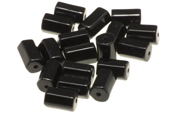 Black Square Tube Bead (6 Pack) - Beads And More