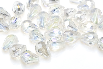 Crystal AB Faceted Drop Bead (30 Pack) - Beads And More