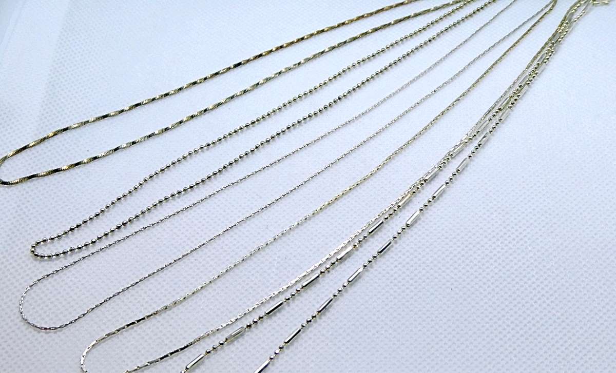 Silver Plated 17 inch Chains Multi-Buy (5 Pack) - Beads And More